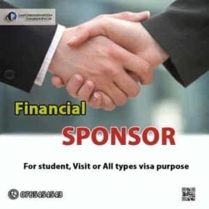 Financial Sponsor For Student, Visit and All Types